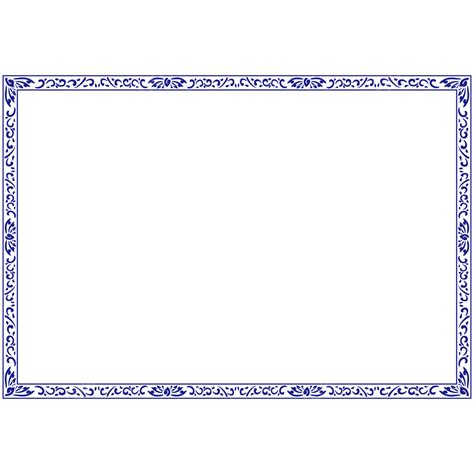Red And Blue Certificate Borders