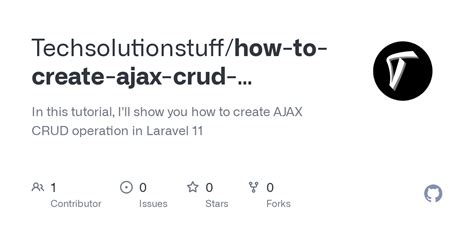 Github Techsolutionstuffhow To Create Ajax Crud Operation In Laravel