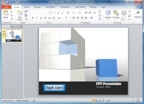 animated 3d cube powerpoint template