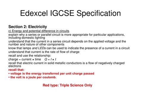 ppt edexcel igcse physics 2 3 current and voltage in circuits
