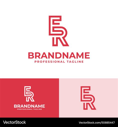 Modern Initials Er Logo Suitable For Business Vector Image