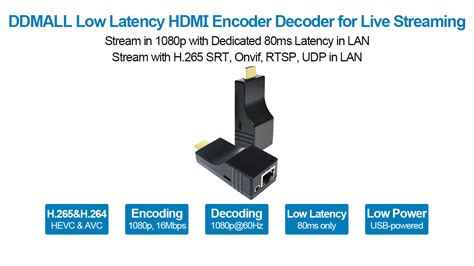 Ddmall 2k Hdmi Encoder Decoder For Streaming 80ms Low Latency Encoder Decoder Srt Encoder