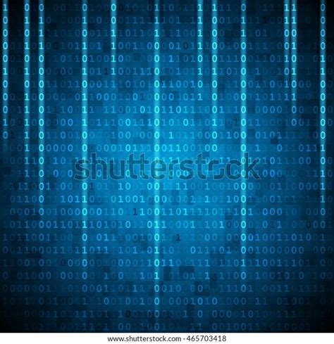 Vector Matrix Style Binary Background Falling Stock Vector Royalty Free Shutterstock