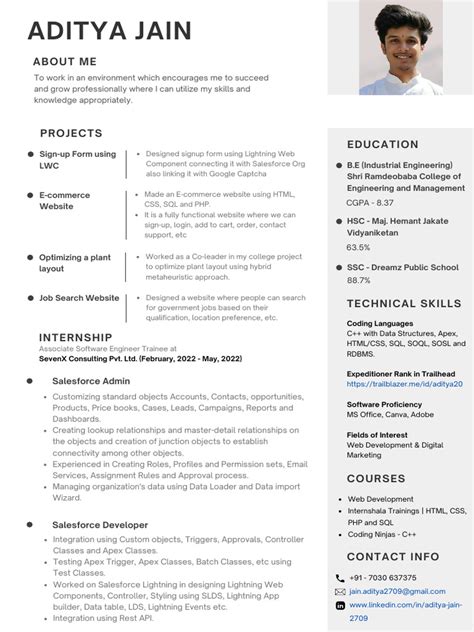 Resume Aditya Jain Pdf Web Development World Wide Web