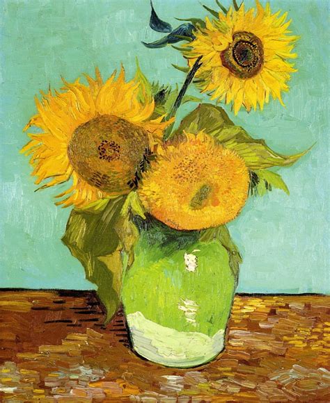 Sunflowers 1888 By Vincent Van Gogh To Van Gogh The Color Yellow Represented Happiness And In