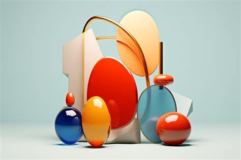 Premium Photo 3d Isolated Render Abstract Shapes