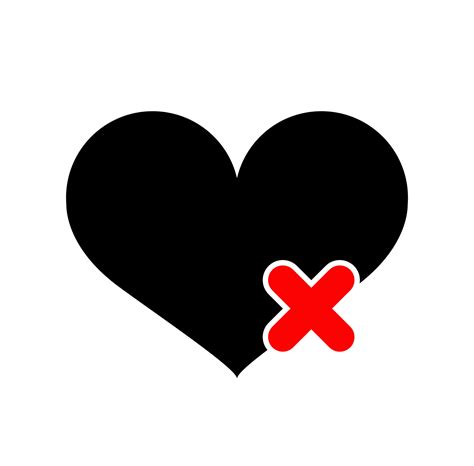 not allow love here icon don t love here symbol 19619337 vector art