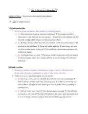 Quiz Notes Heuristics Biases Part II Docx Quiz Heuristics Biases Part II Judgment