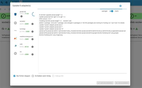 add abort button to update all adapters · issue 2137 · iobroker