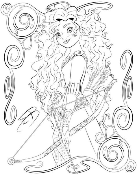 Merida Coloring Pages Coloringlib