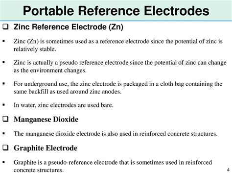 Zinc Reference Electrode Conversion At Jason Snider Blog