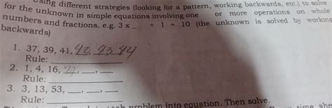 solved using different strategies looking for a pattern working