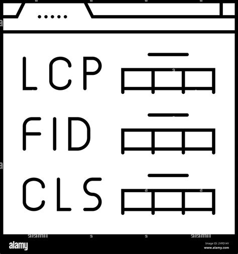 Core Web Vitals Seo Line Icon Vector Illustration Stock Vector Image