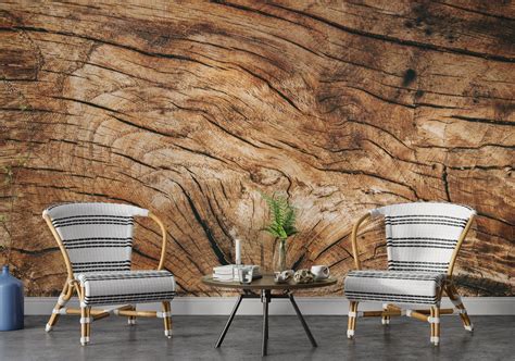 Wooden Wallpaper For Living Room Real Wooden Look Wallpaper Bedroom