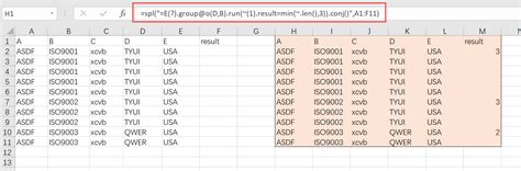 excel how to count rows and enter the specified result in the first row
