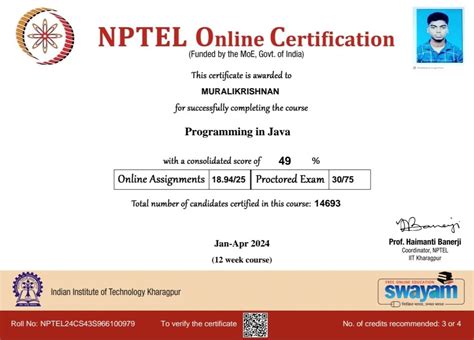 Murali Krishnan On Linkedin Successfully Completed Java Programming In
