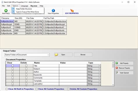 Batch Edit Office Properties Download Softpedia