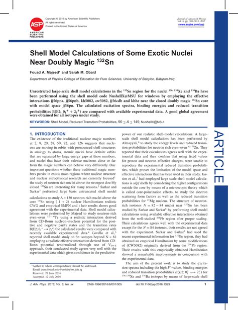 Pdf Shell Model Calculations Of Some Exotic Nuclei Near Doubly Magic 132 Sn