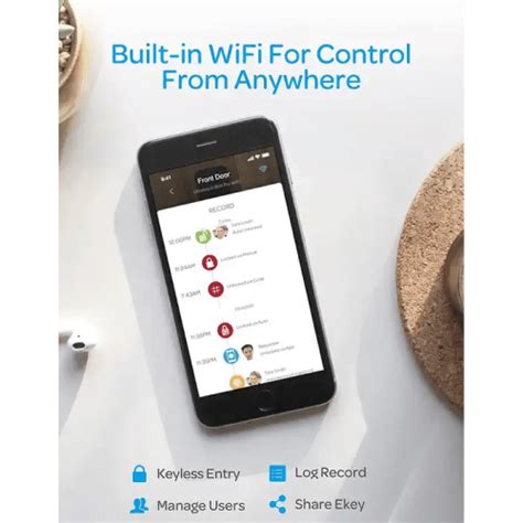 remote controlled multi access z wave smart lock with auto locking and