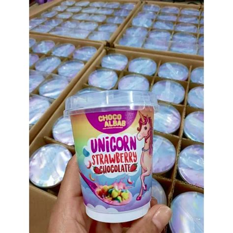 Chocolate Jar Strewbery Choco Unicorn Choco Albab Shopee Malaysia
