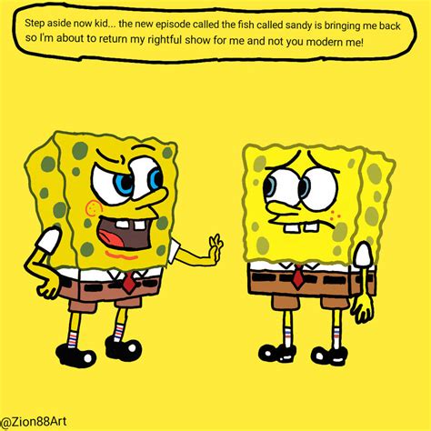 Classic Spongebob Meets Modern Spongebob Part 2 By Zion88art On