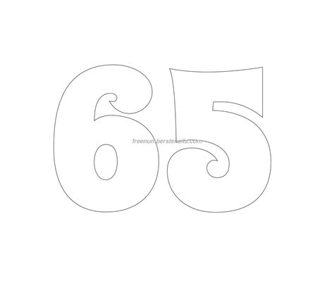 Трафарет цифры 65 для торта (46 фото)