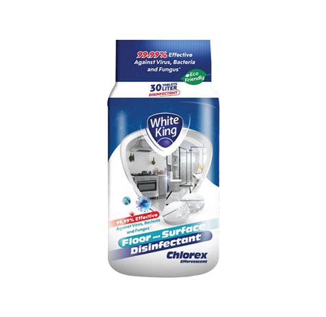 Floor And Surface Disinfectant 30pcs Chlorex White King