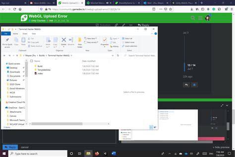 Webgl Upload Error Ask Gamedevtv