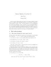Understanding Scalar Product: Linear Algebra Basics | Course Hero