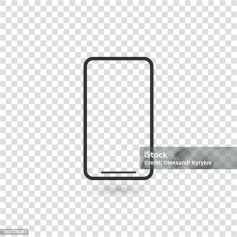 스마트 폰 라인 개요 스타일 벡터 일러스트레이션 투명 배경에 격리 된 간단한 휴대 전화 스케치 라인 아트 아이콘 0명에 대한 스톡 벡터 아트 및 기타 이미지 Istock