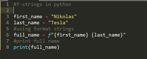 f strings in python example