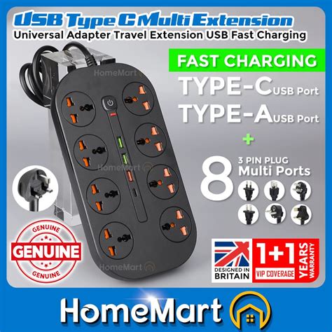 usb type c extension universal power strip extension plug power socket