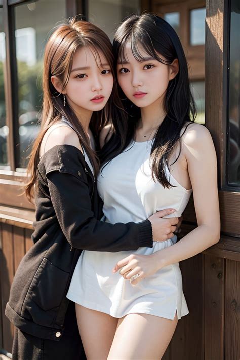 누가 더 예쁘나요 아름다운 소녀들 한국 소녀 여성 운동복