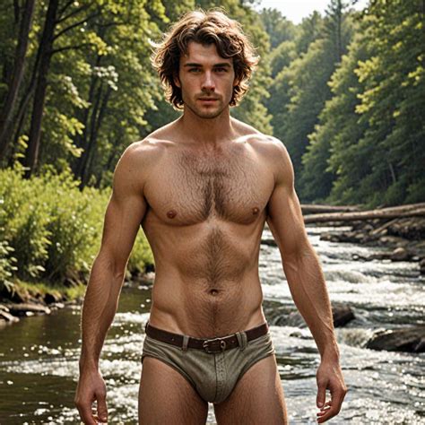 A Handsome Shirtless Hirsute Young Man By Amesall On Deviantart