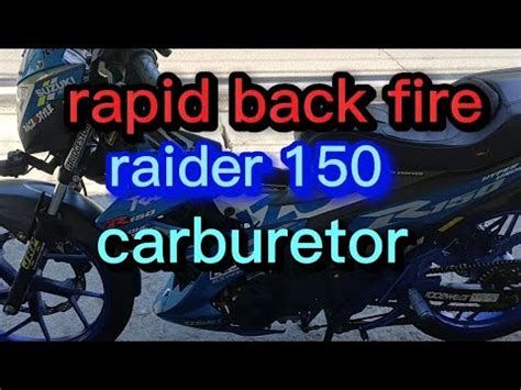 paano mag install ng rapid back fire sa raider 150 carburetor - YouTube