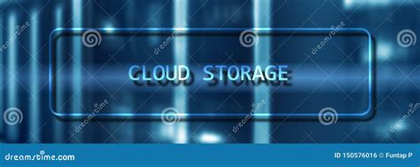 Cloud Computing Technology Internet Storage Network Concept On Blurred