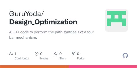 Github Guruyoda Design Optimization A C Code To Perform The Path Synthesis Of A Four Bar