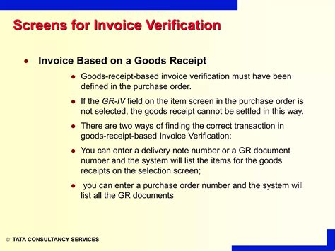 Sap Mm Invoice Verification Ppt