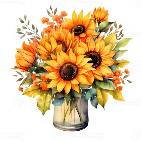 Sunflower Bouquet Illustration At David Trumper Blog