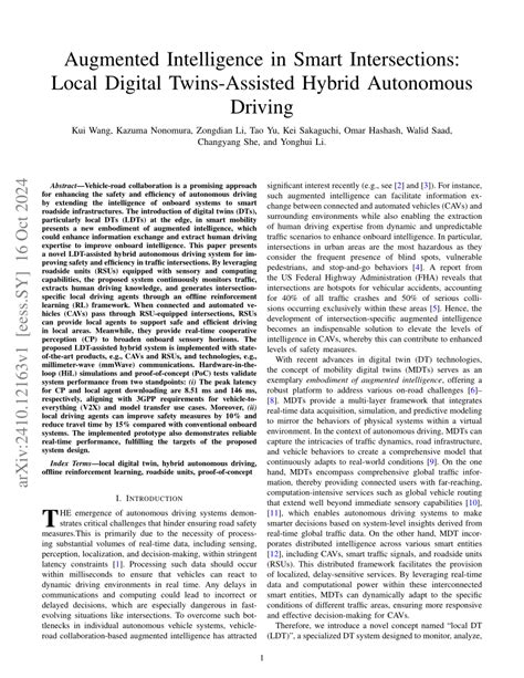 Pdf Augmented Intelligence In Smart Intersections Local Digital