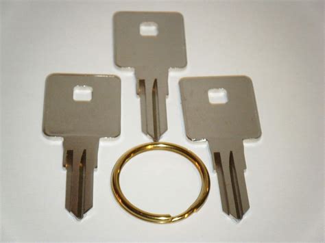 Tool Box Keys Cut From To Three Working Keys With A Brass Key Ring For Sears Husky
