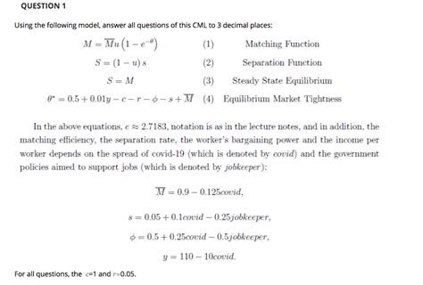 Solved QUESTION Using The Following Model Answer All Chegg Com