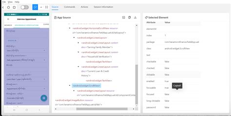 Appium Cannot Scroll When There Is A Tab With Selected Attribute