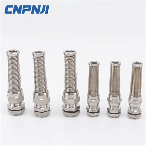 Pg M Npt Thread Metal Spiral Strain Relief Waterproof Cable Glands With