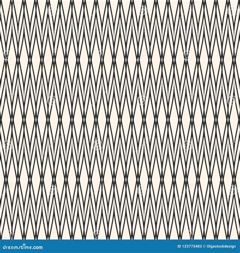 Vector Seamless Pattern With Thin Intersecting Lines Traditional Ornament Stock Vector