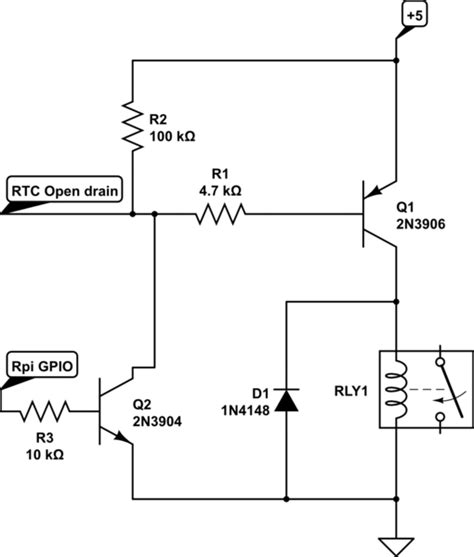 Raspberry Pi Drive Relay With Npn Transistor Thanks To RTC And Rpi Electrical Engineering
