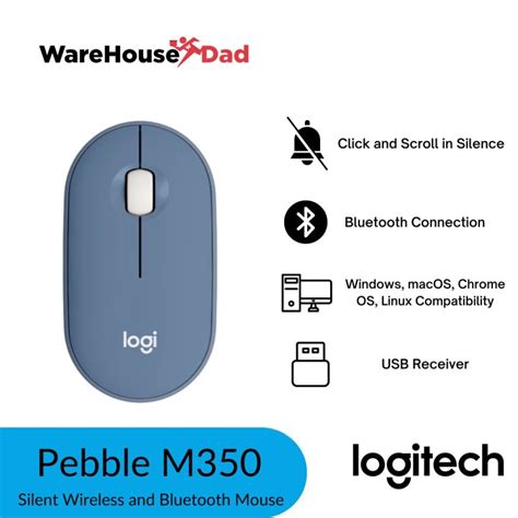 Logitech Pebble M350 Modern Slim And Silent Wireless And Bluetooth Mouse Lazada Ph