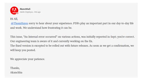 Solved An Internal Error Occured Whenever I Try To Prev Adobe Product Community 13286450