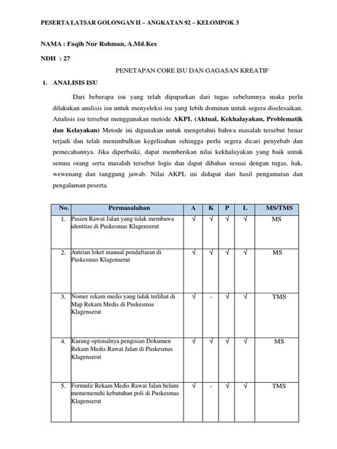 Core Isu Dan Gagasan Isu Pdf