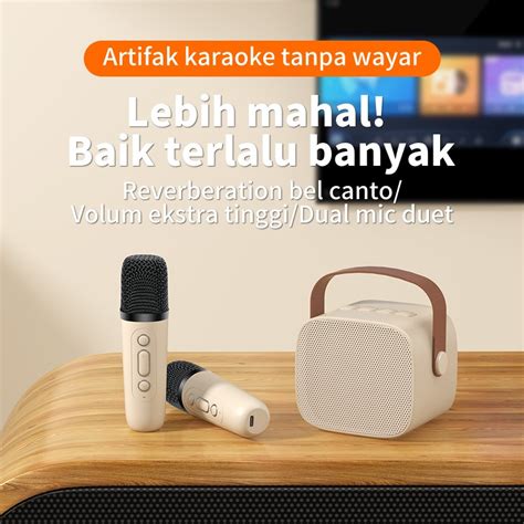 Jual Mic Dan Speaker Mini Karaoke Nirkabel Portabel Cocok Untuk Penggunaan Di Rumah Dan Di Luar